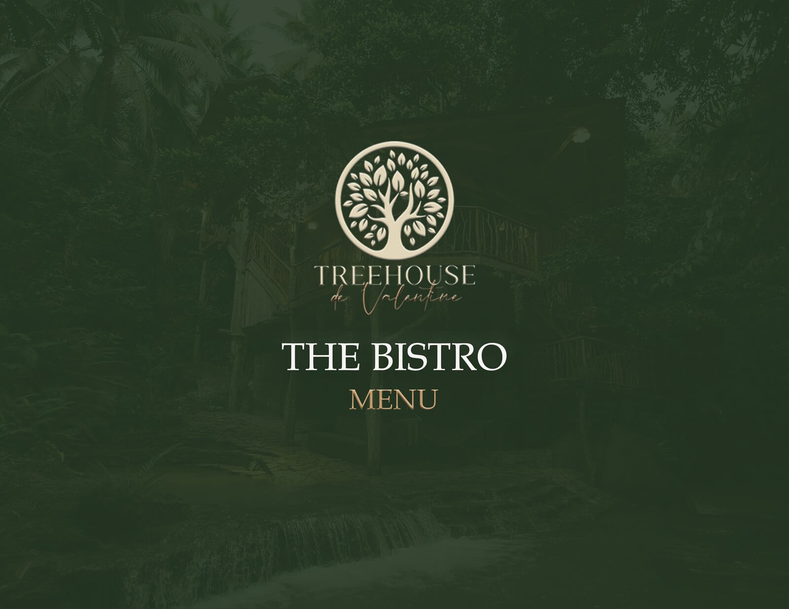 Food Menu at Treehouse de Valentine Bistro